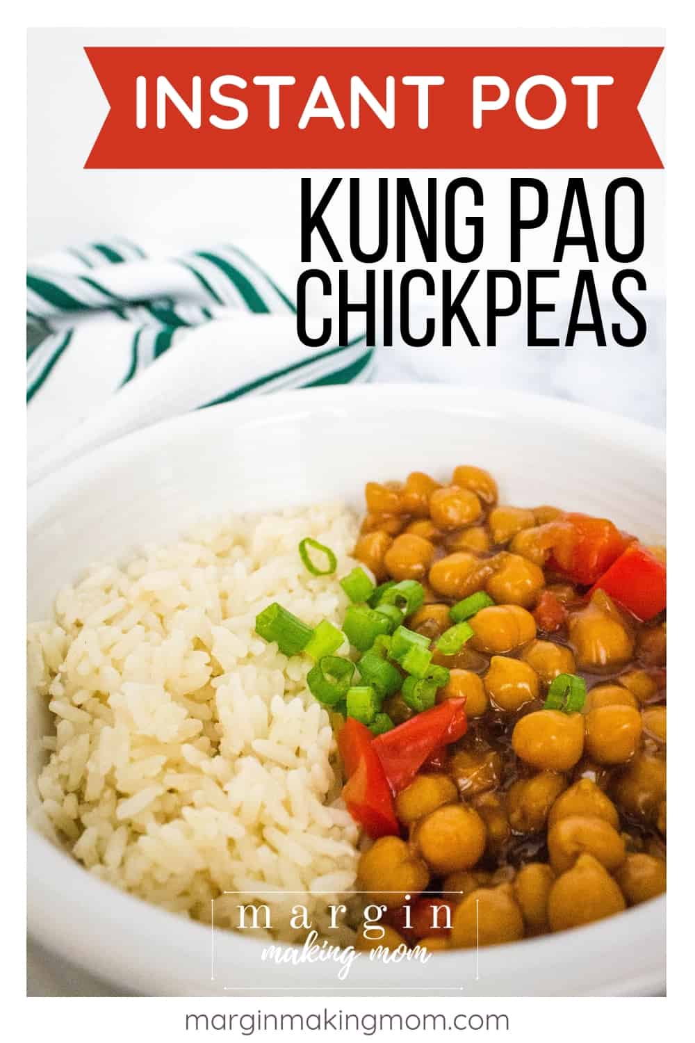 Easy Instant Pot Kung Pao Chickpeas with Rice - Margin Making Mom®