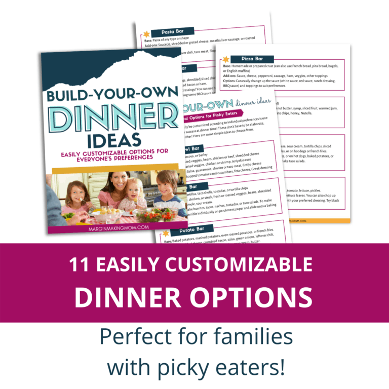 Build Your Own Meals - Margin Making Mom®