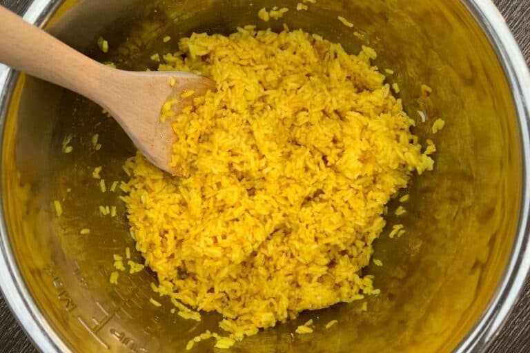 How to Make Instant Pot Yellow Rice - Margin Making Mom®