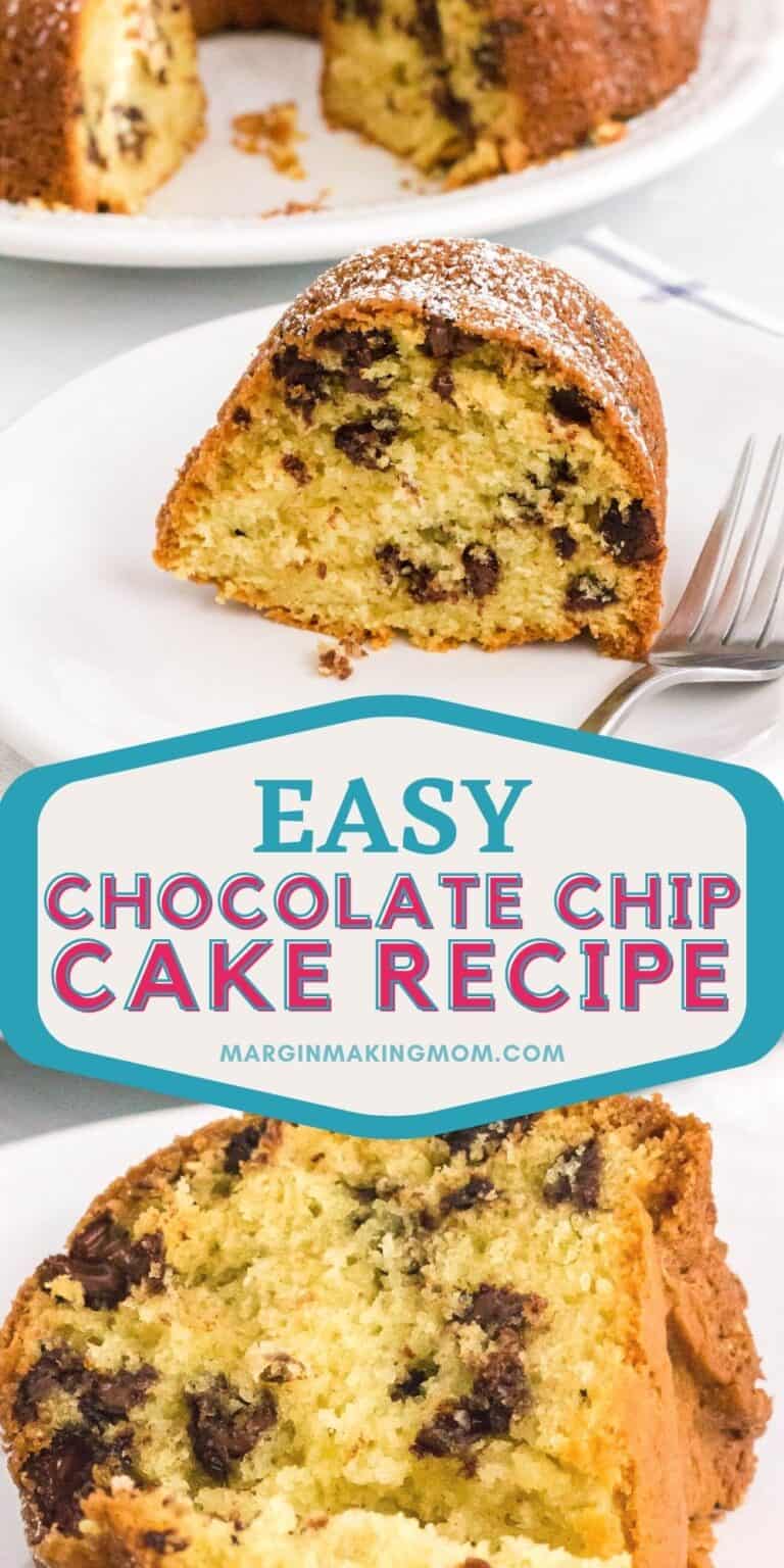 Easy Homemade Chocolate Chip Cake - Margin Making Mom®