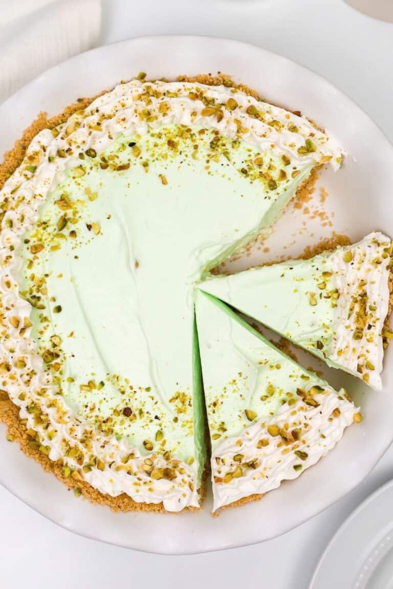 Easy No Bake Pistachio Cream Pie - Margin Making Mom®