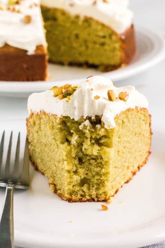 Easy Italian Pistachio Cake with Mascarpone Frosting - Margin Making Mom®