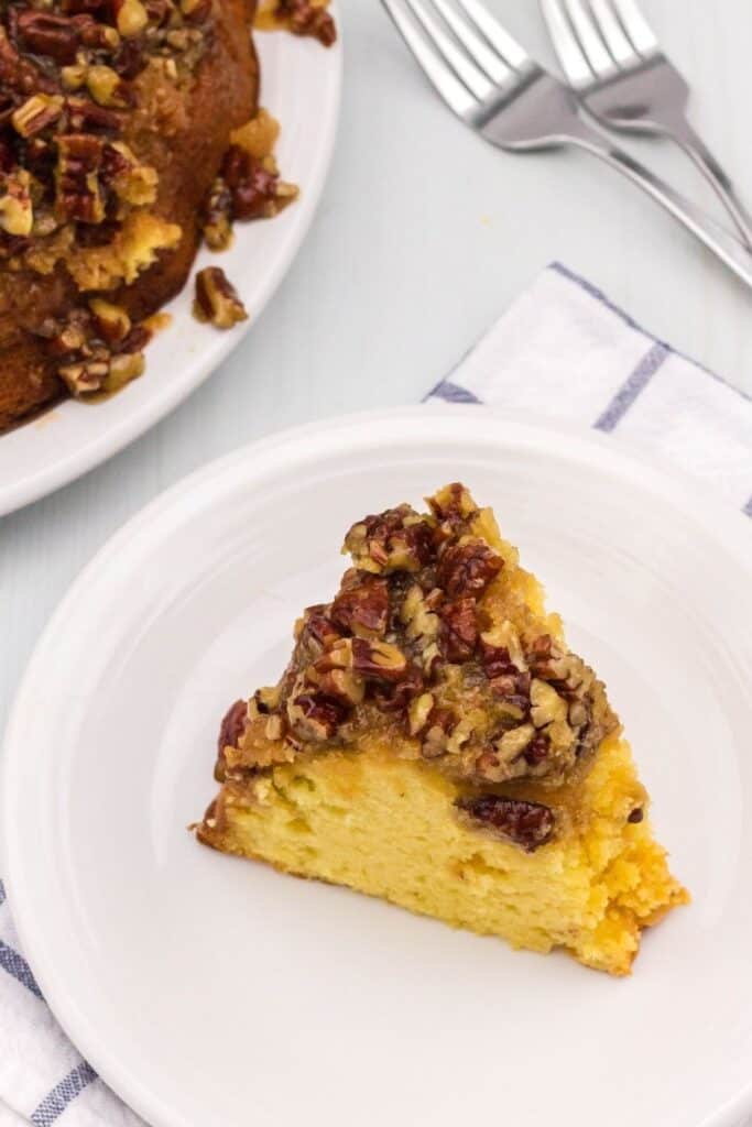 Easy Pecan Upside Down Cake (from a Cake Mix) - Margin Making Mom®