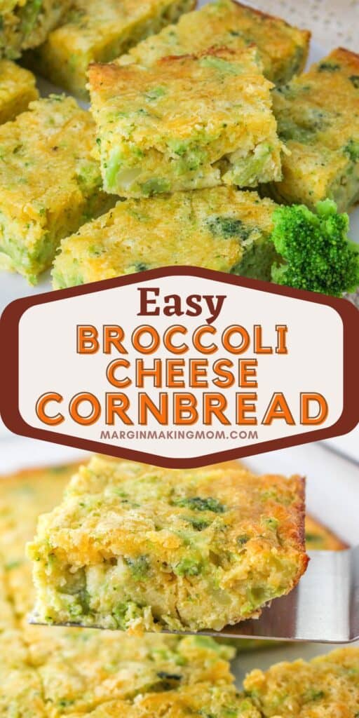 Easy Broccoli Cheese Cornbread with Jiffy Mix - Margin Making Mom®