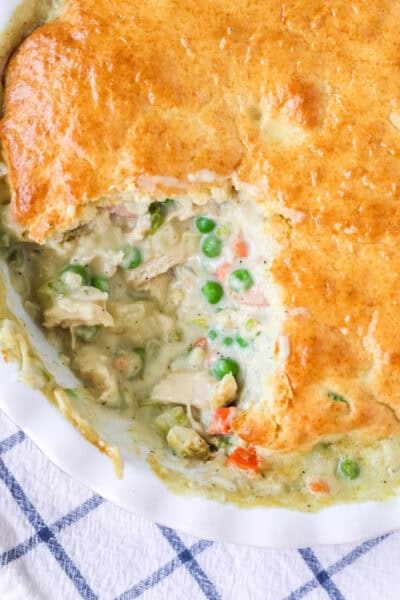Easy Bisquick Chicken Pot Pie - Margin Making Mom®