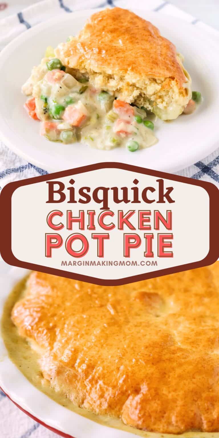 Easy Bisquick Chicken Pot Pie - Margin Making Mom®