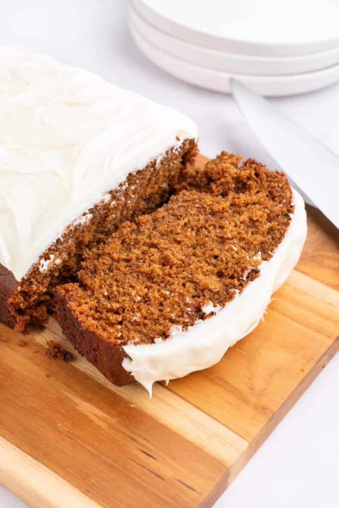 Amazing Gingerbread Loaf with Cream Cheese Frosting