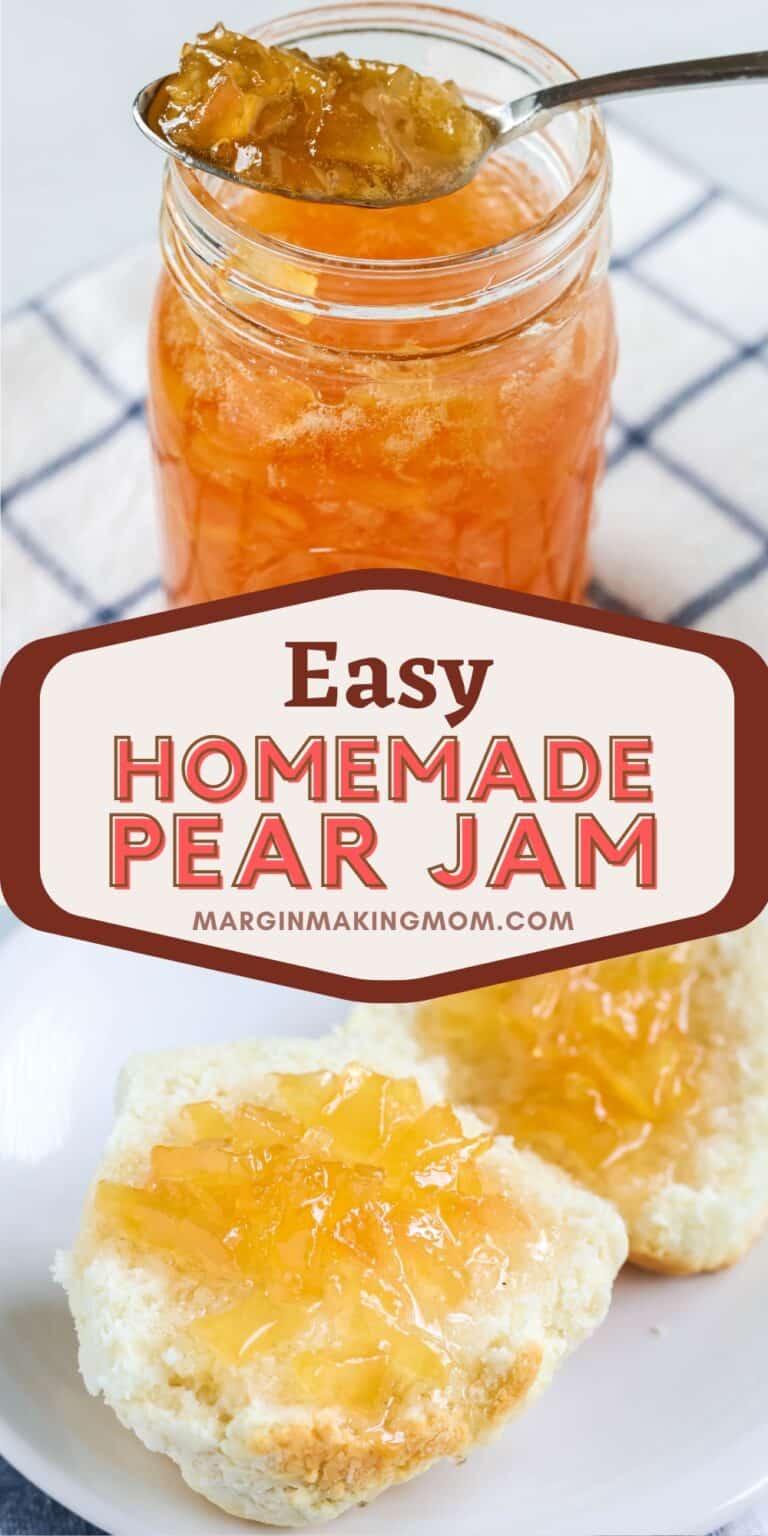 Simple Homemade Pear Jam - Margin Making Mom®