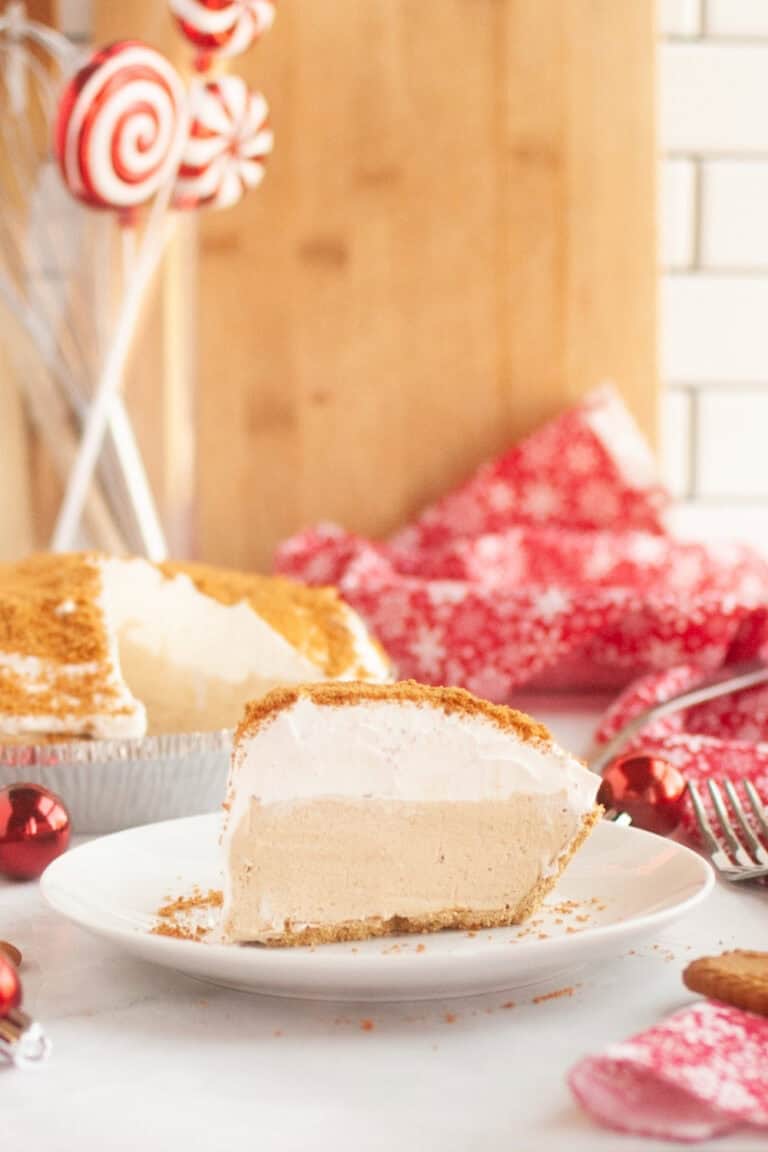 Easy No Bake Gingerbread Cream Pie - Margin Making Mom®