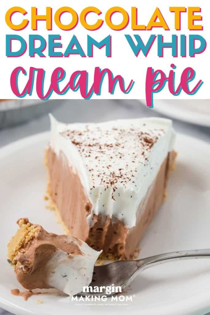 Easiest No Bake Chocolate Dream Whip Pie Recipe - Margin Making Mom®