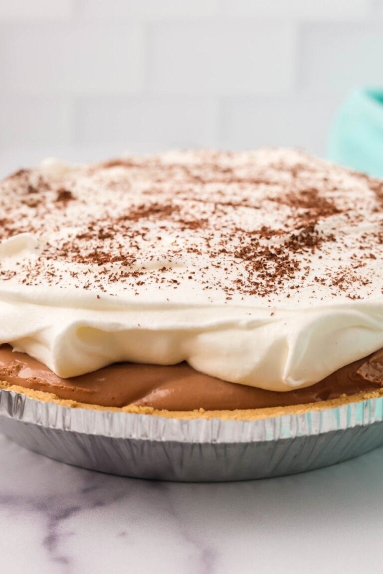 Easiest No Bake Chocolate Dream Whip Pie Recipe - Margin Making Mom®