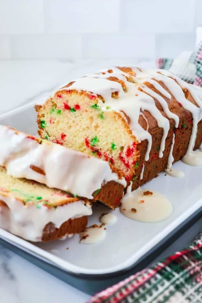 Easy Funfetti Christmas Bread (from a Cake Mix) - Margin Making Mom®